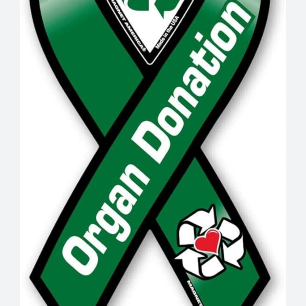 Green Organ Donation Awareness Ribbon - Gem